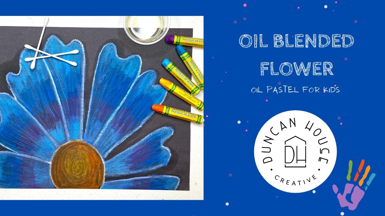Oil Pastel Blended Flower: Kids Edition - YouTube