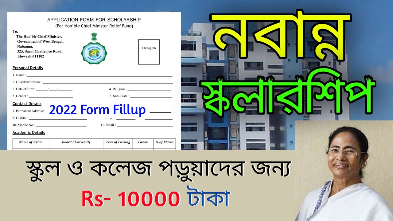 Nabanna Scholarship 2022 Application Process, Rs-10000 | Nabanna Scholarship Application Form ...