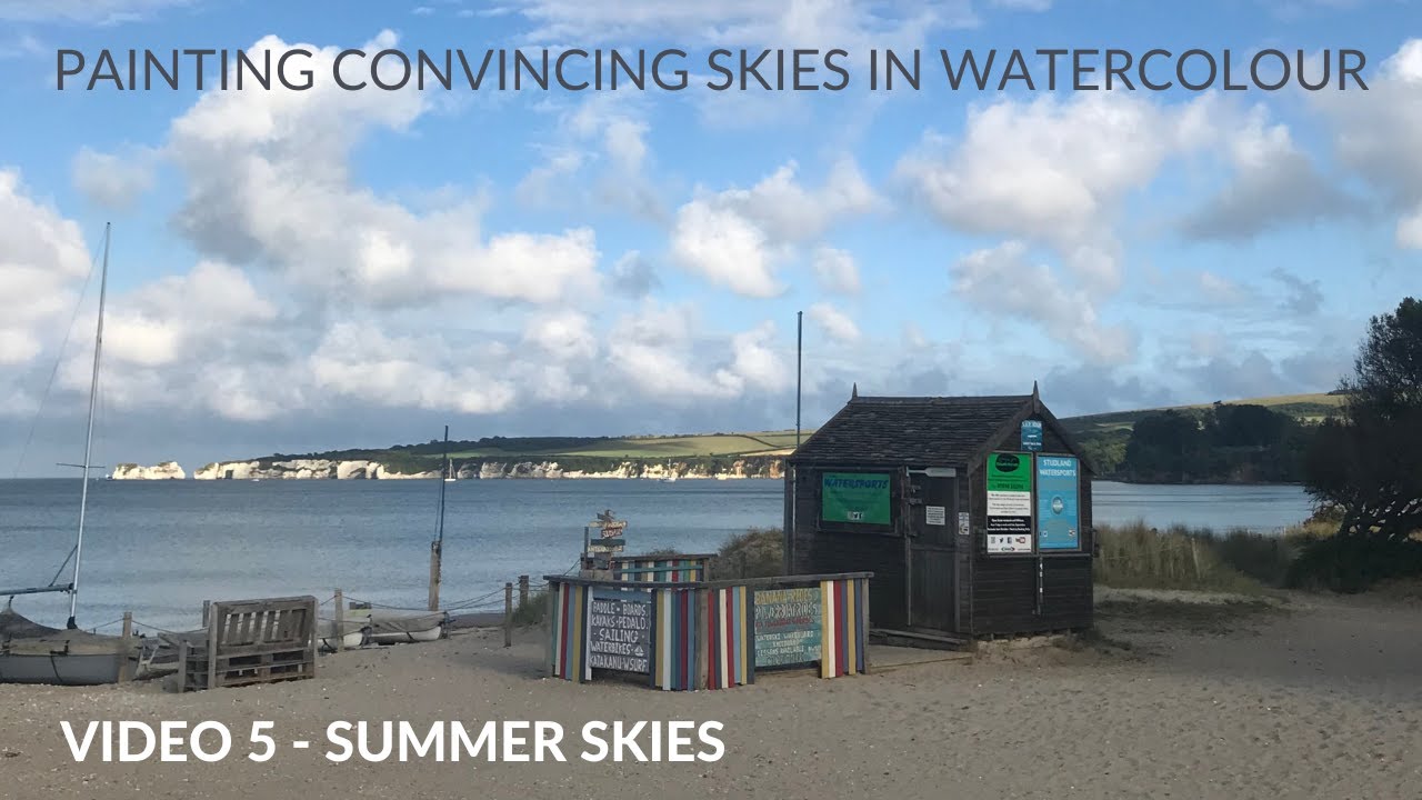 How To Paint Beautiful Summer Skies - YouTube