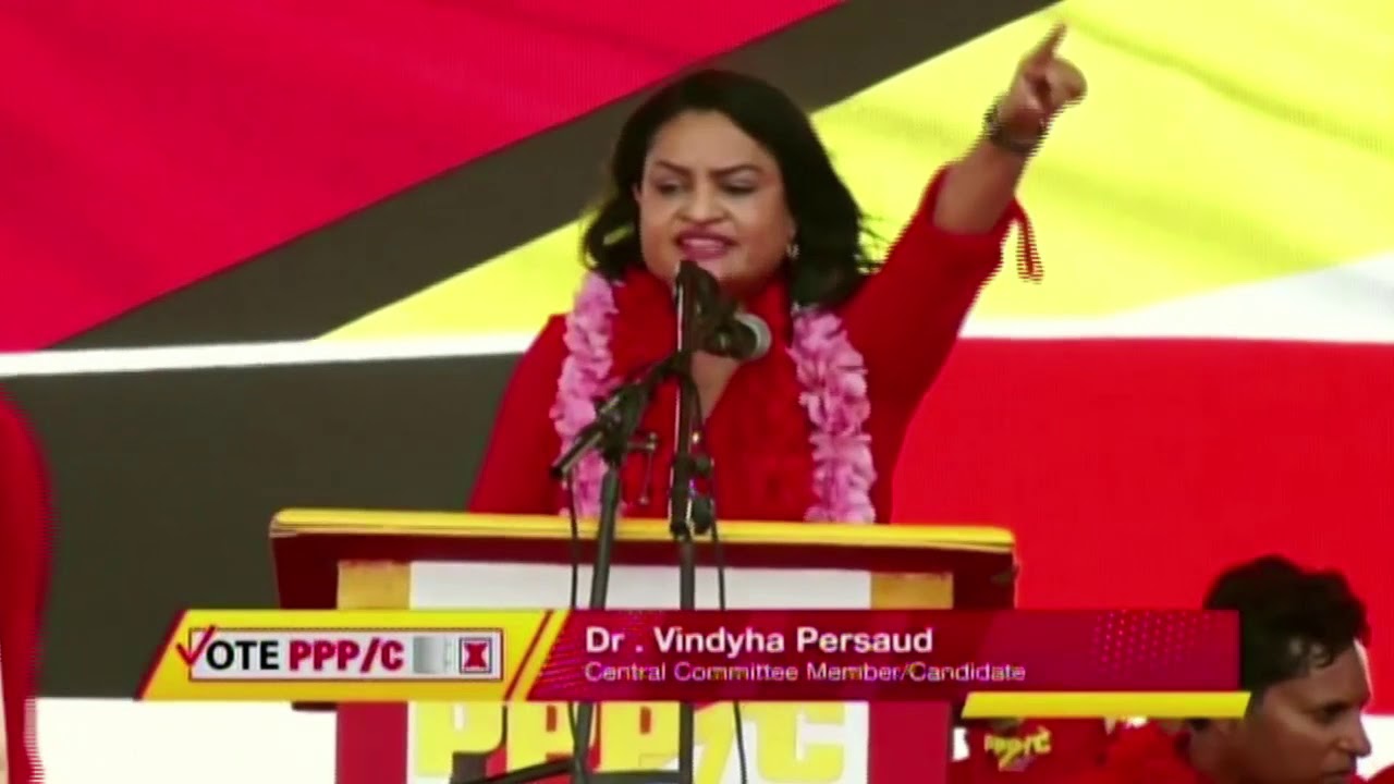 Address by Dr Vindhya Persaud PPP/C Rally Albion, Berbice January 12th ...