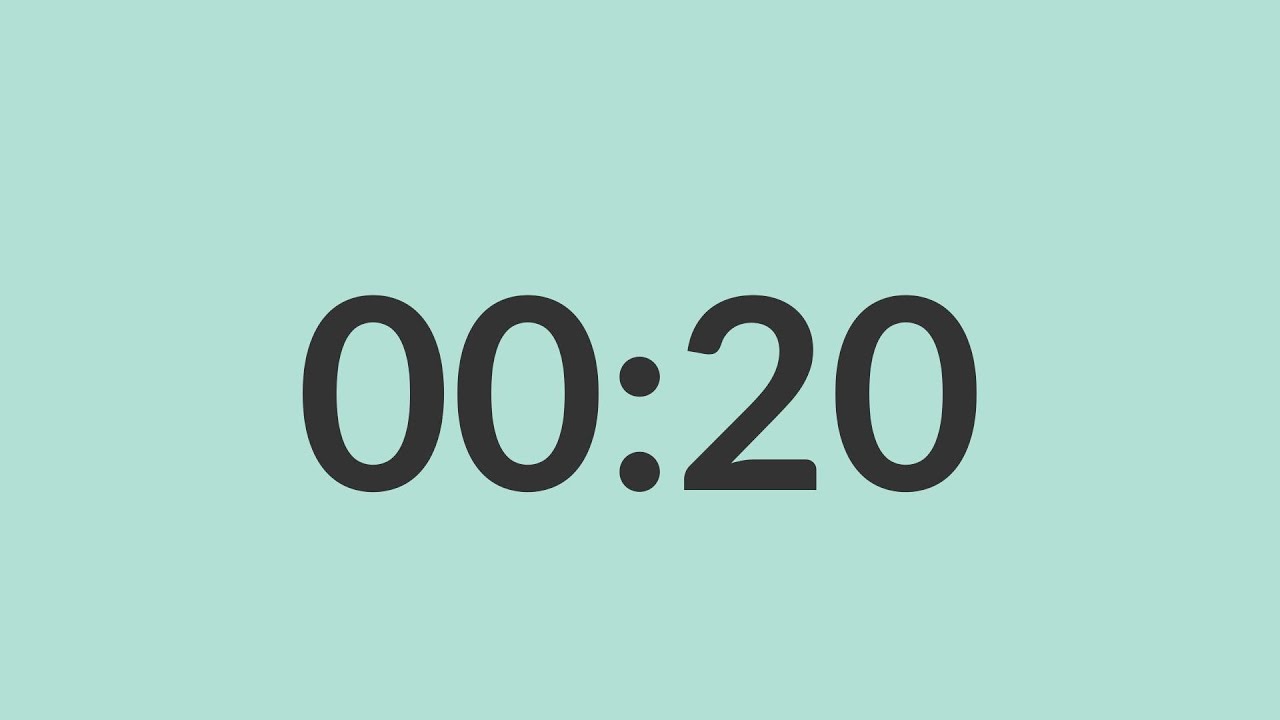🕒 20-Second Countdown Timer No Music⏱️ | Time's Ticking! Hurry Up! ⏳ ...