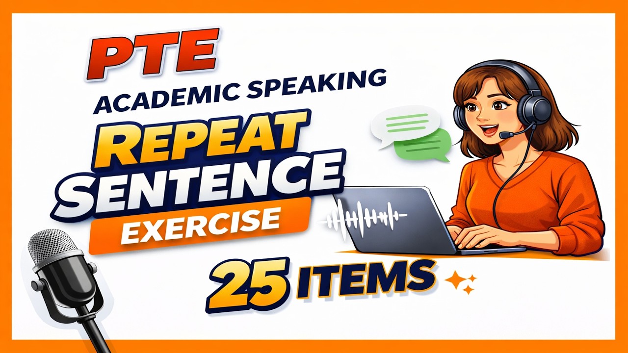 PTE Speaking Practice Test: 25 Repeat Sentence (2026) - YouTube