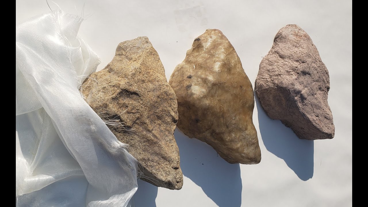 Making Casting of Rock With Silicone Mold and Fiberglass Cloth - YouTube