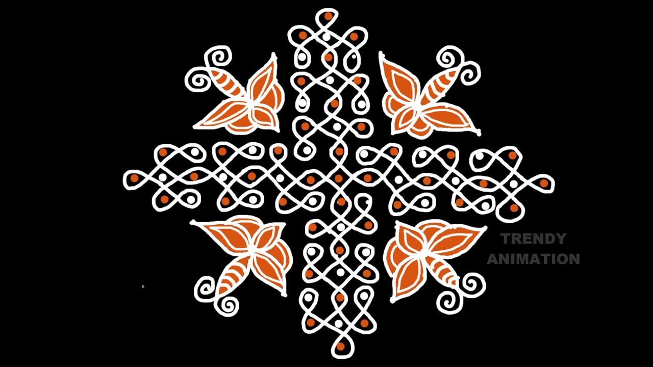 2019 melikala muggulu with 15*1dots | rangoli with colors | 2019 ...