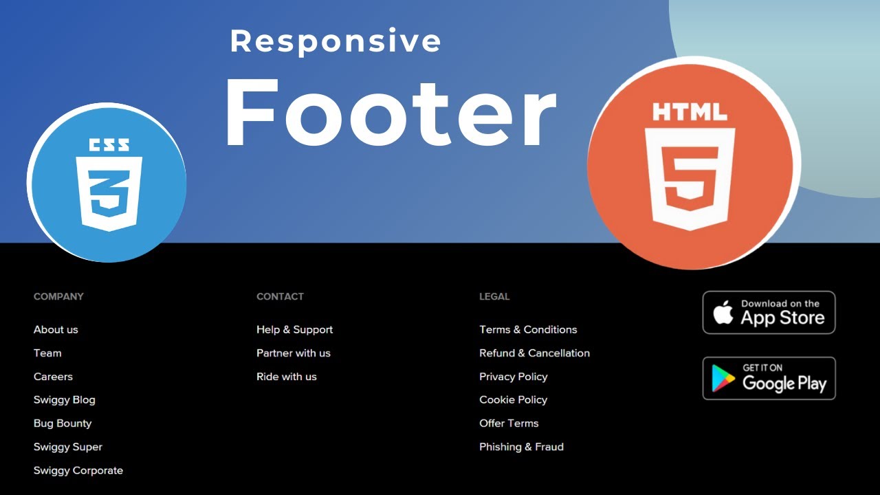 Build a Modern Footer - Using HTML & CSS - YouTube