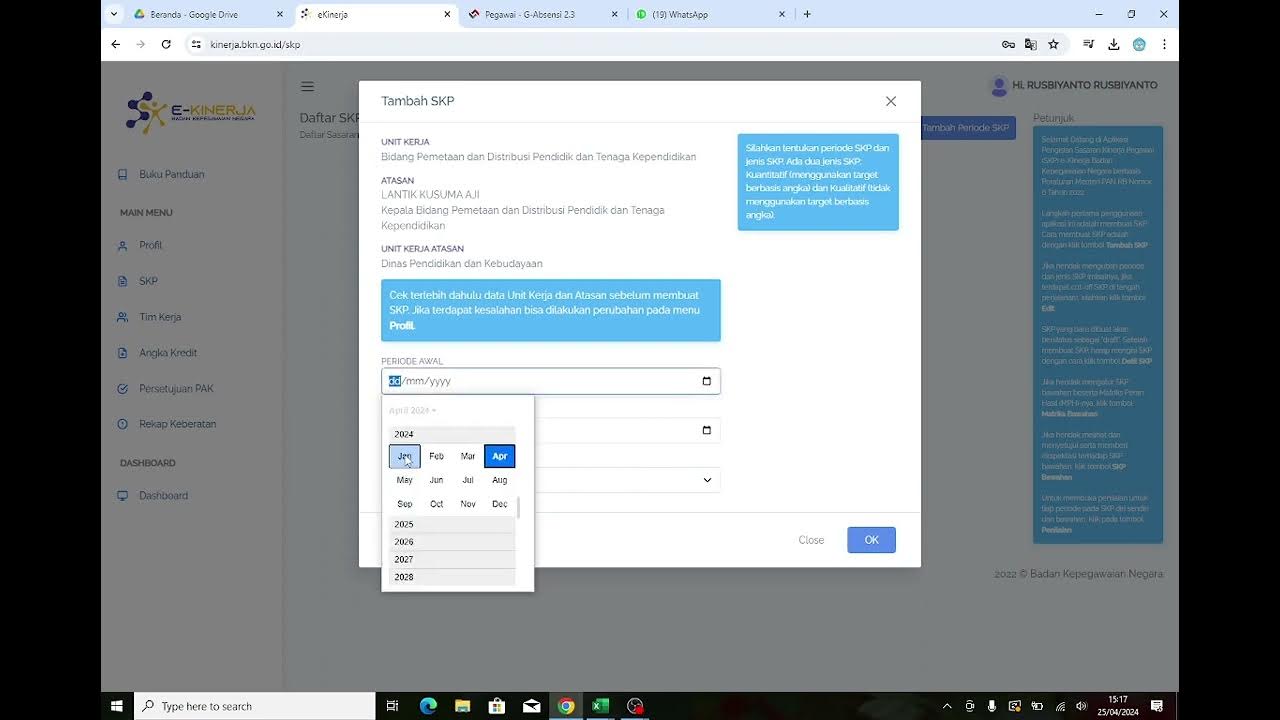TUTORIAL MENYUSUN RHK, RENCANA AKSI DAN BUKTI DUKUNG E-KINERJA BKN - YouTube