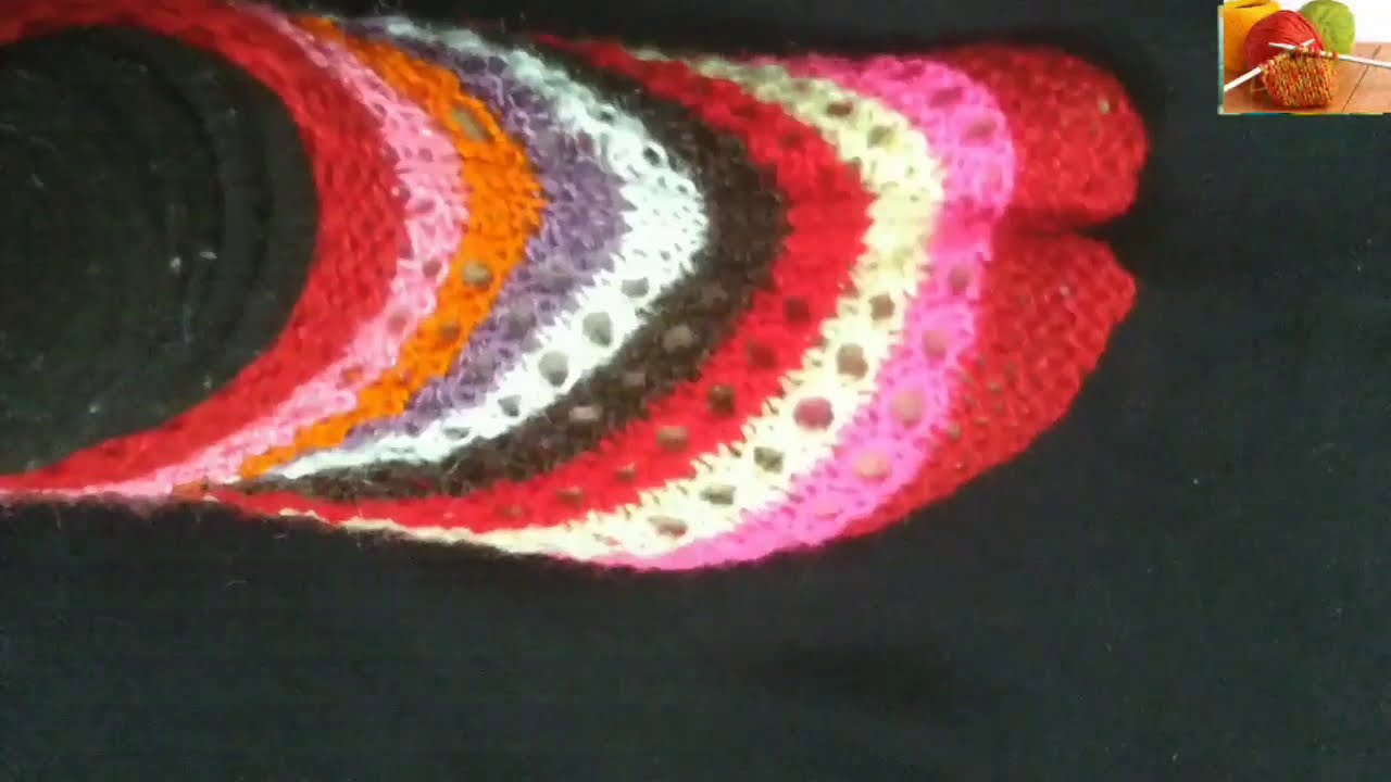 Ladies thumb Socks design (5-6) no step by step - YouTube
