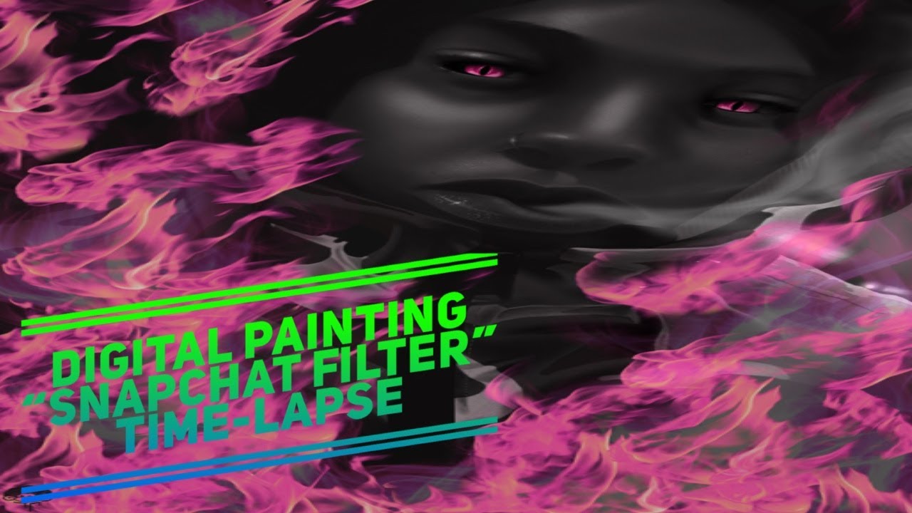 Speed painting (digital art) Nana Snap chat filter. - YouTube