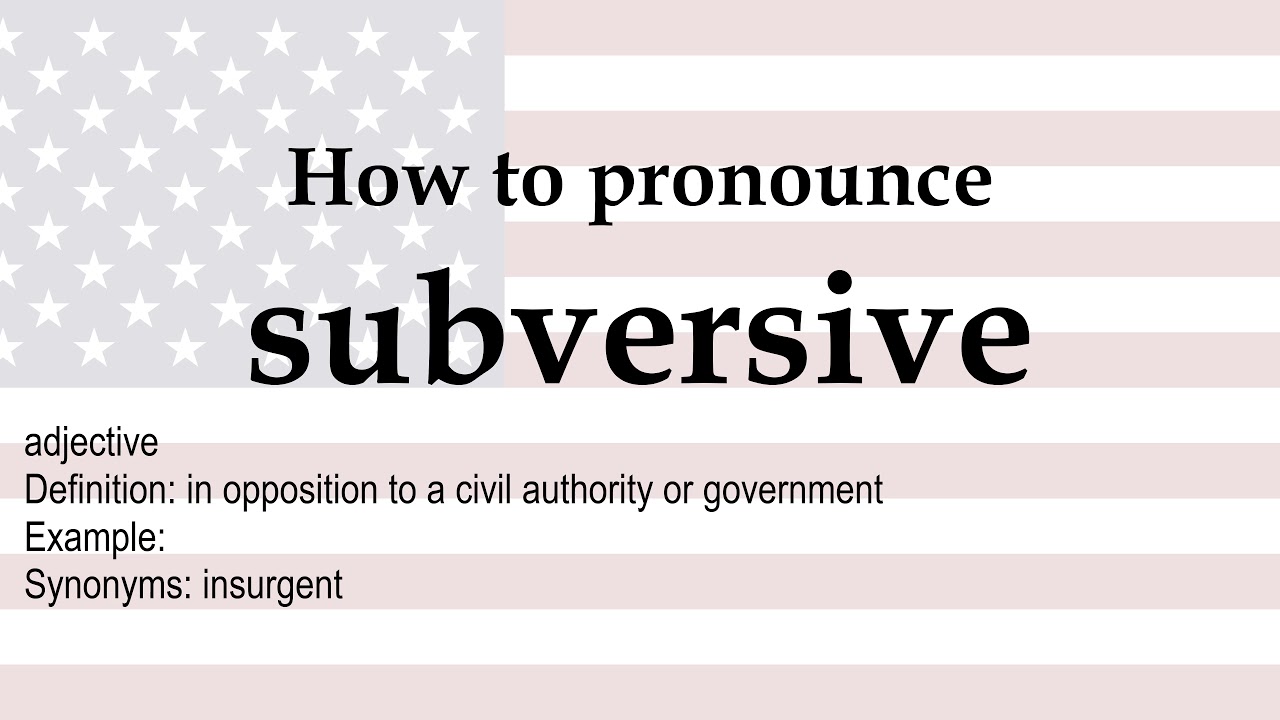 Subversive Definition