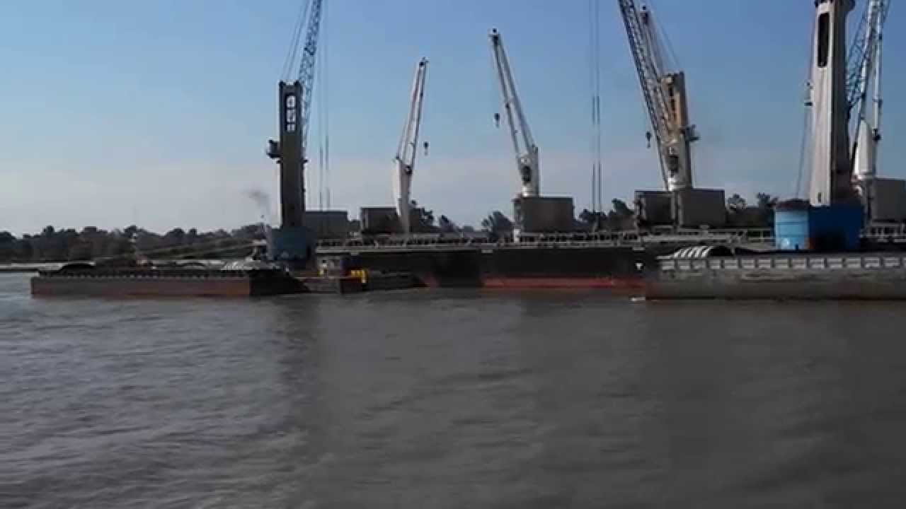 Loading Salt Barge - YouTube