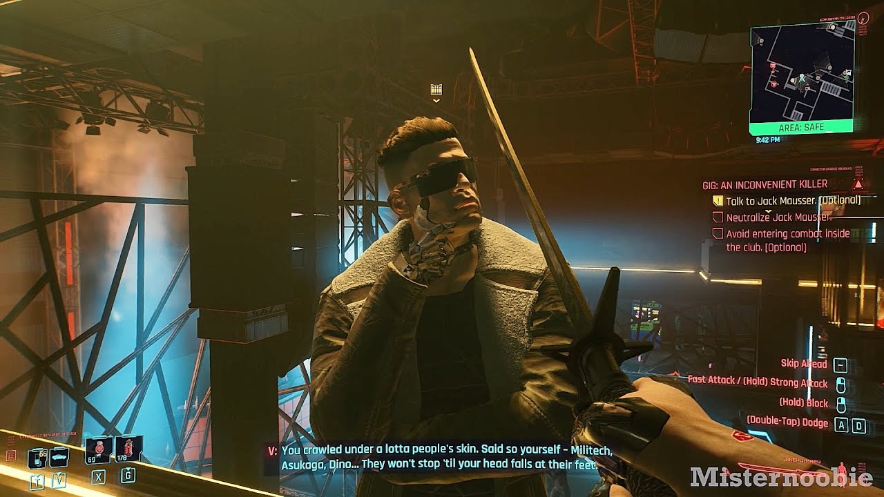 Cyberpunk 2077 - talk to Jack Mausser in VIP room, An Inconvenient ...