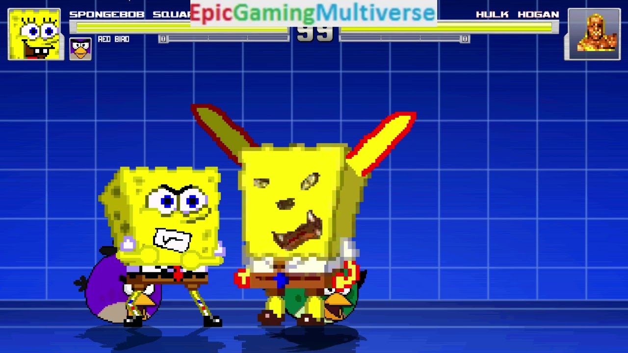 SpongeBob SquarePants And Angry Birds VS Hulk Hogan In A MUGEN Match ...