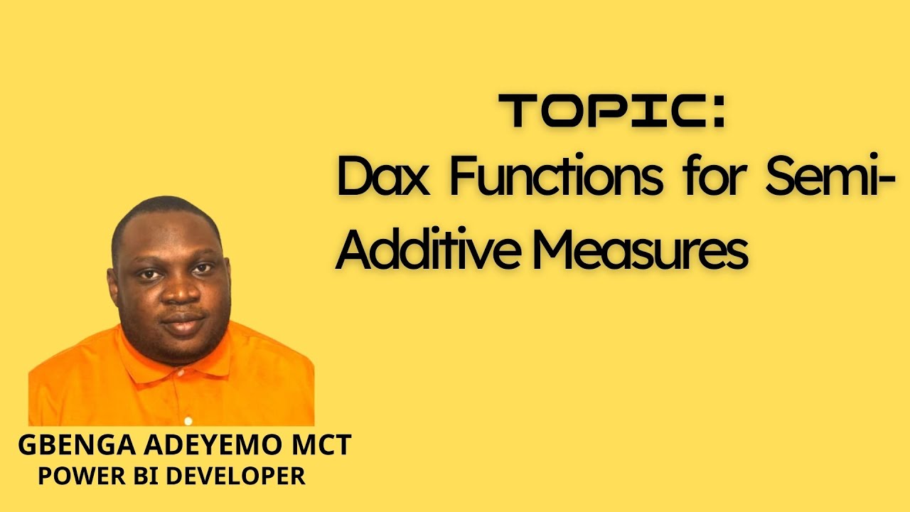 Dax Functions for Semi Additive Measures in Power BI #powerbi #dax #dataanalytics - YouTube