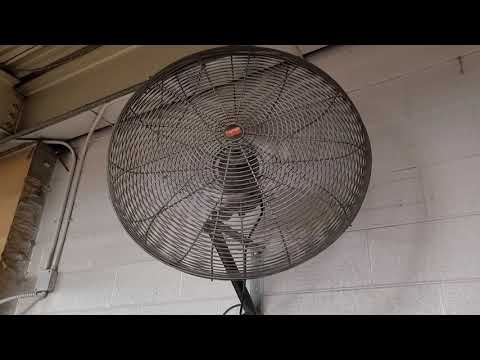 Vintage Dayton industrial wall-mounted fan - YouTube