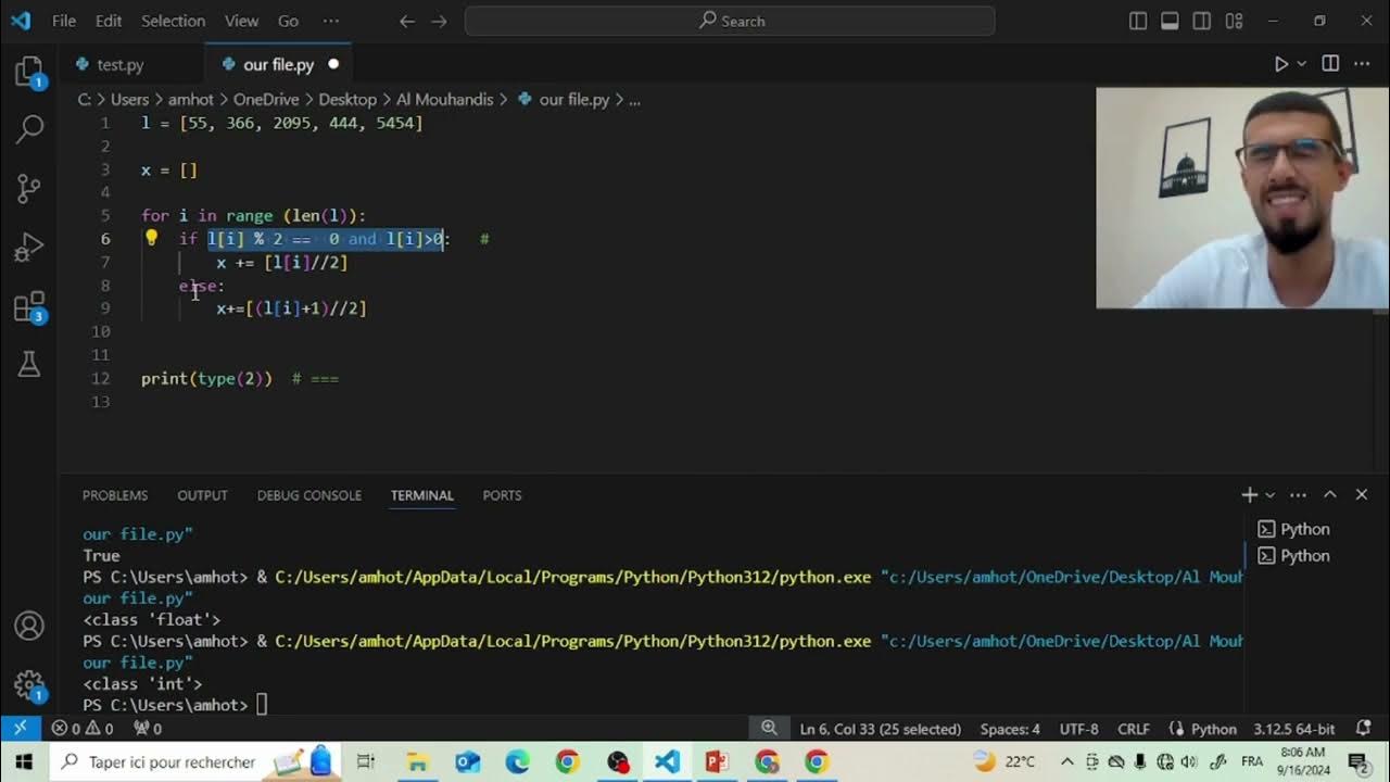 Maitriser La Programmation en Python B'darija Instruction if - YouTube