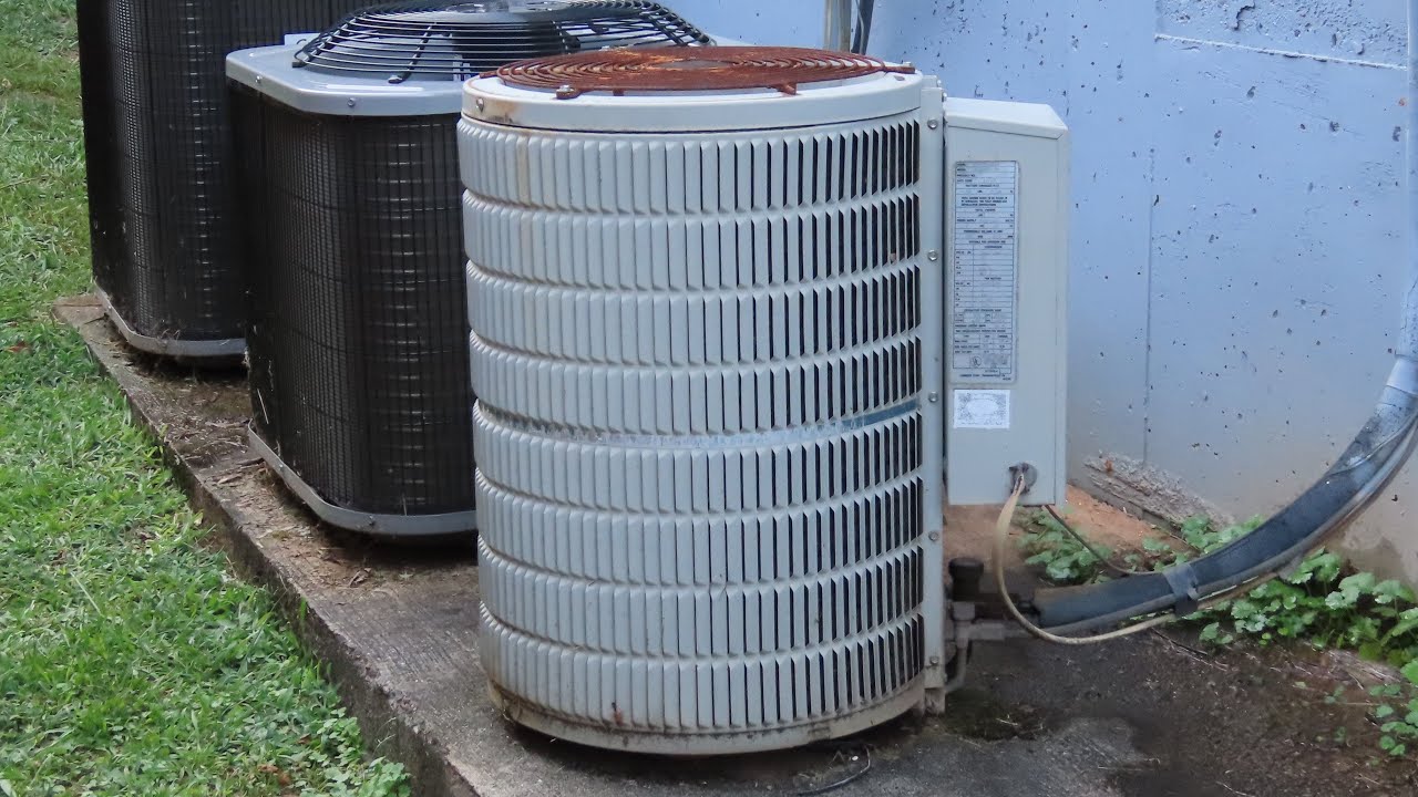 Vintage 1987 Carrier Round One Central Air Conditioner | Startup - YouTube