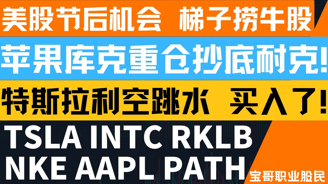 苹果库克重仓抄底耐克! 趁特斯拉利空跳水低买! TSLA INTC RKLB NKE AAPL PATH！12242025 #美股 #股票 ...