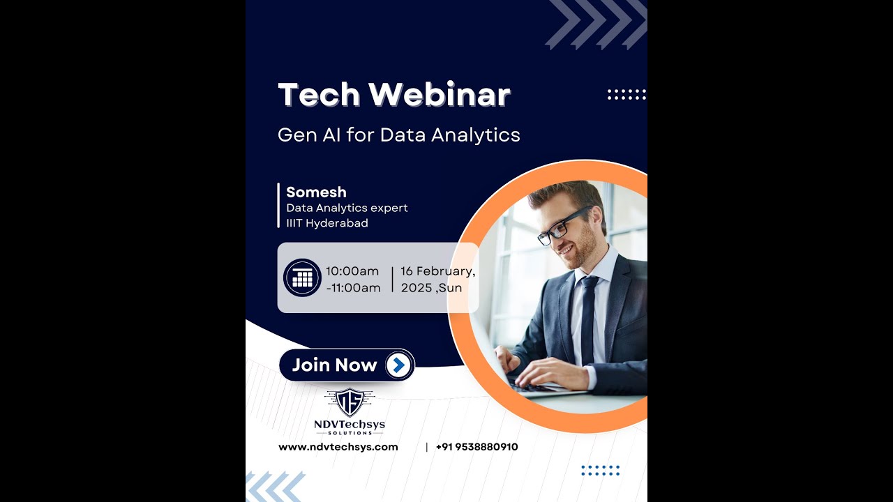 Gen AI for Data Analytics | NDVTechsys Solution | Tech Webinar - YouTube