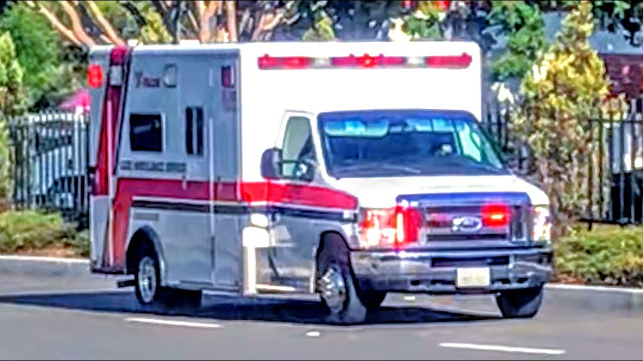 FALCK Ambulance 382 transporting - YouTube