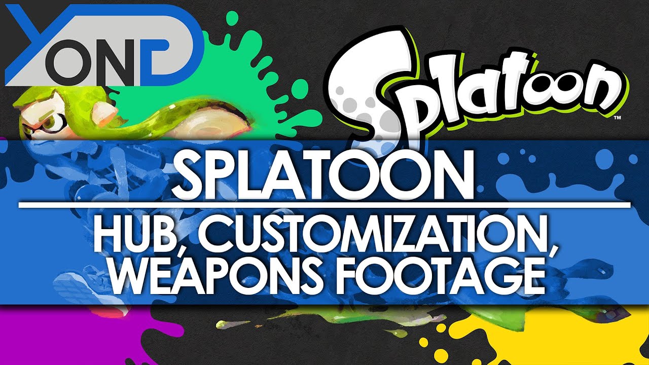 Splatoon - Hub, Customization, Weapons Footage - YouTube
