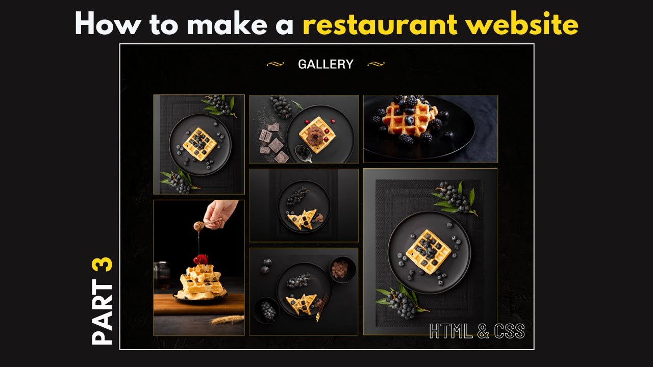 How to make a full restaurant website step by step | Part.3 Gallery ...