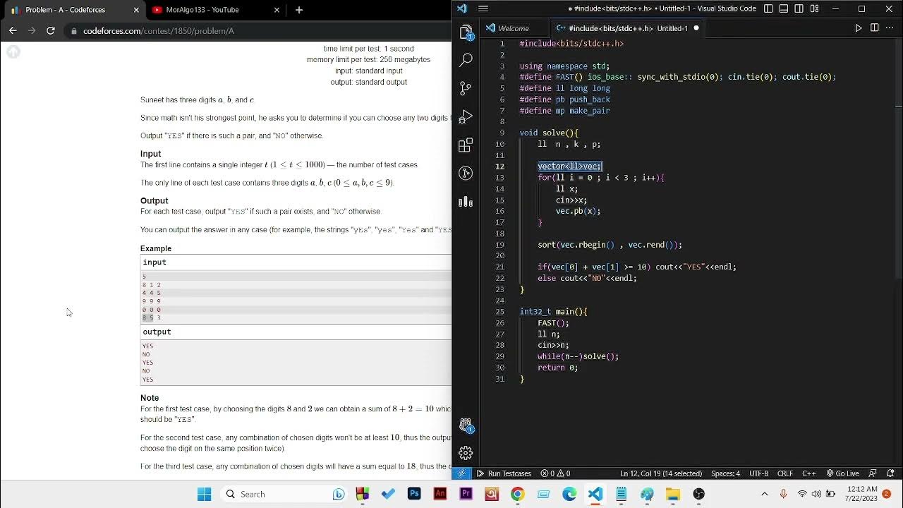 A.To My Critics || Codeforces Round 886(Div 4) || Bangla Solution - YouTube