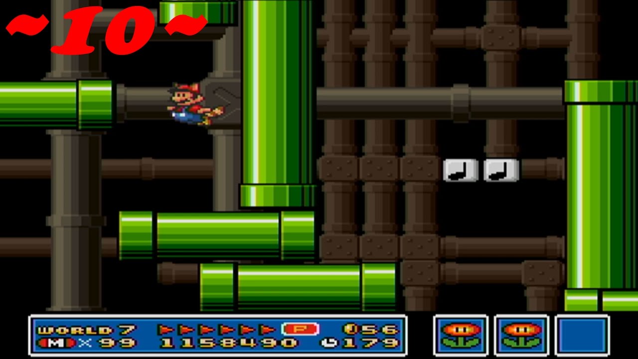 Super Mario Bros. 3 (SNES) - [10]: World 7, Pipe Maze, Part 1 - YouTube