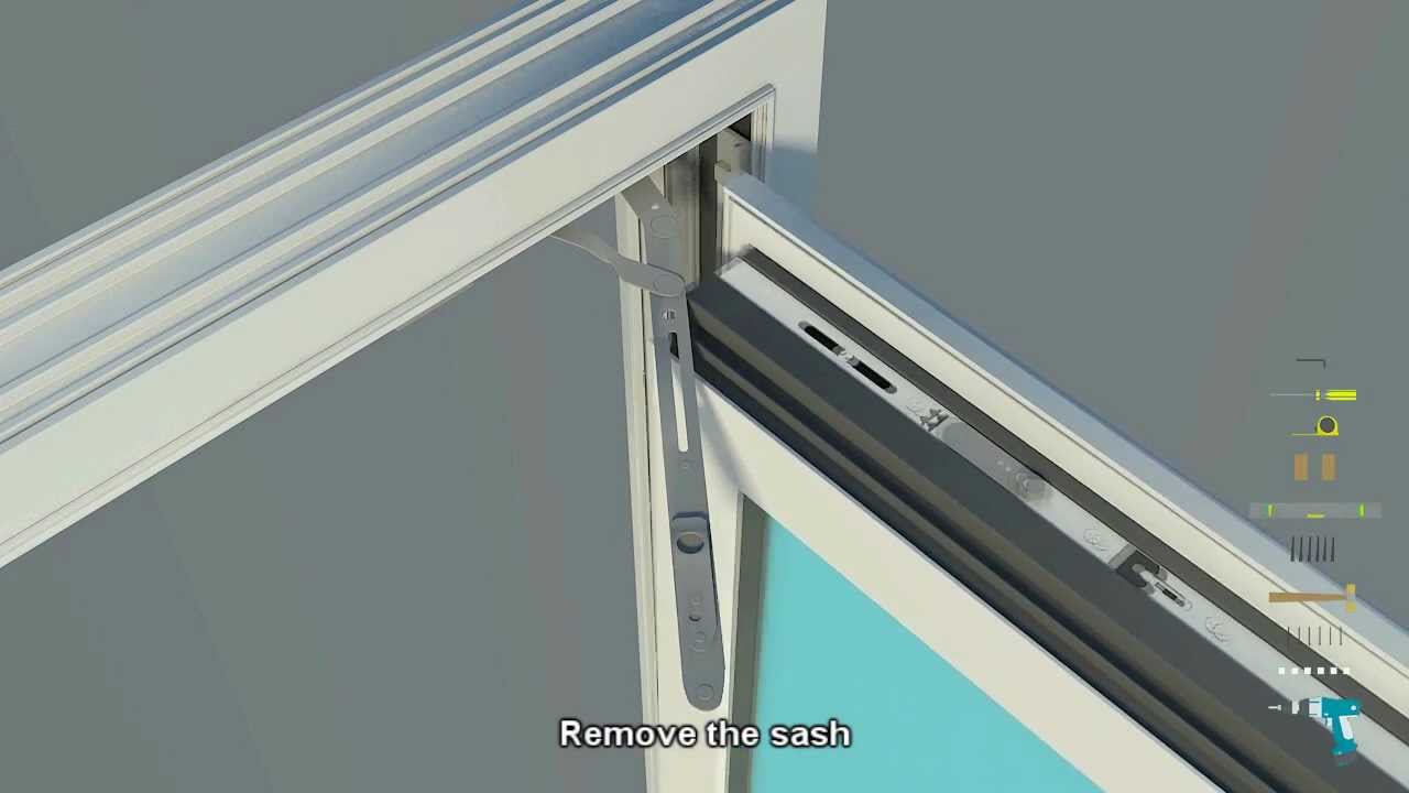 Installation of Europian windows with screws (hidden hinges) - YouTube
