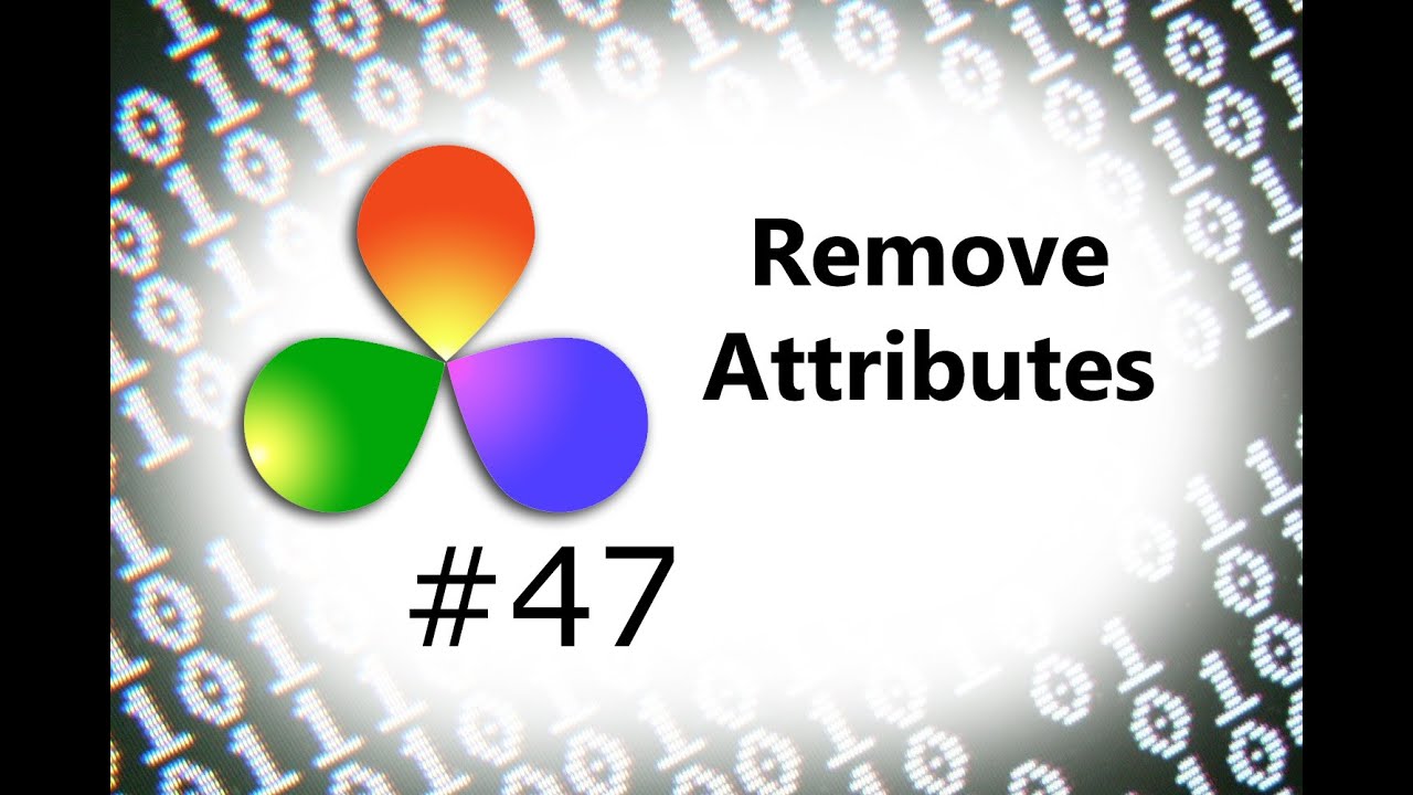 How To Use The Remove Attributes Option In DaVinci Resolve - YouTube
