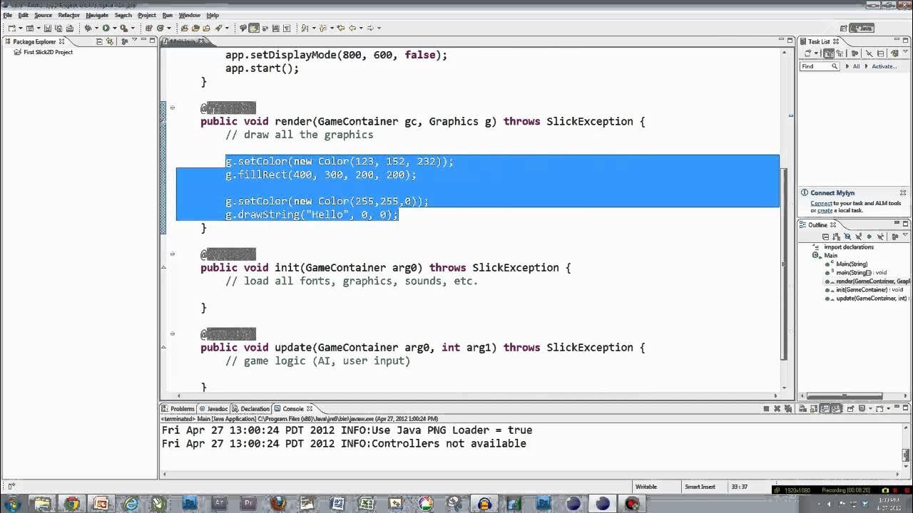 Game Programming with Java and Slick2D - Part 5 (Images) - YouTube