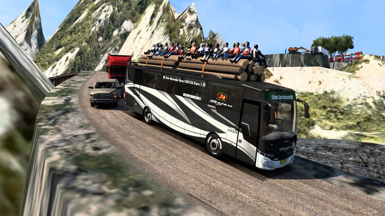 Bus Accident in Most Dangerous Road 🎯 Passengers on Roof #shortsfeed # ...