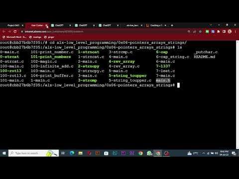 0x06. C - More Pointers, arrays and strings - YouTube