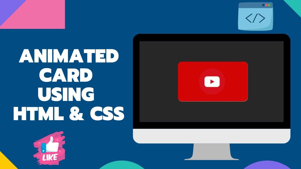 Animated Card Using HTML & CSS || #animatedcard #html - YouTube