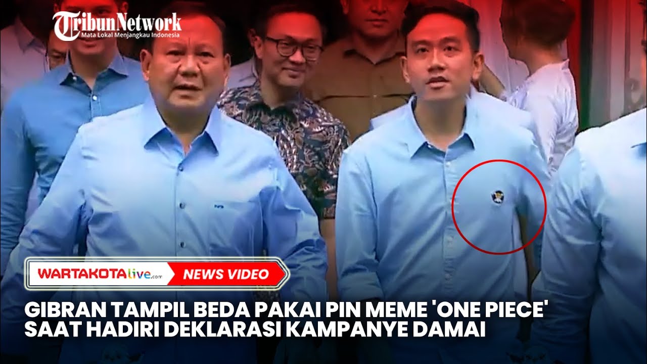 Gibran Tampil Beda Pakai Pin Meme One Piece Saat Hadiri Deklarasi ...