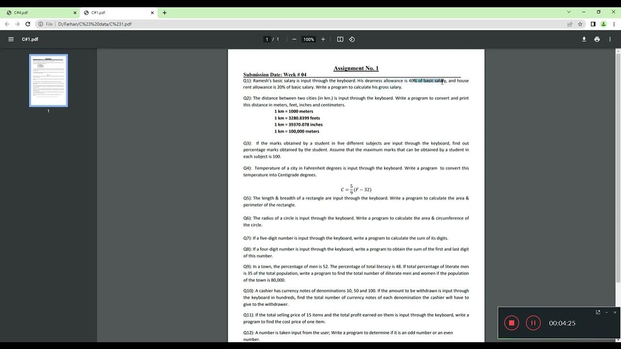 C# / C++ Problem - Ramesh’s basic salary is input through the keyboard, Calculate his gross ...