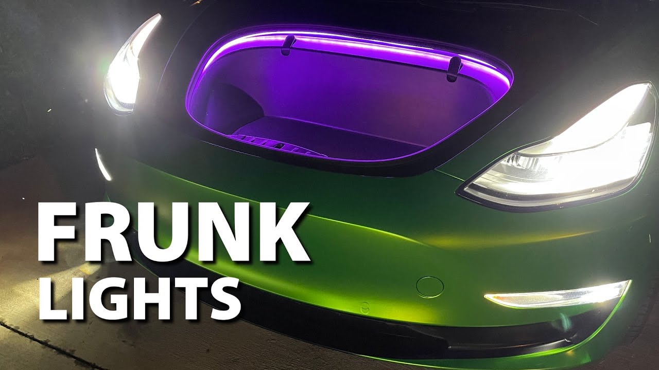 LED Frunk lights for your Tesla Model 3, Model Y front trunk - YouTube