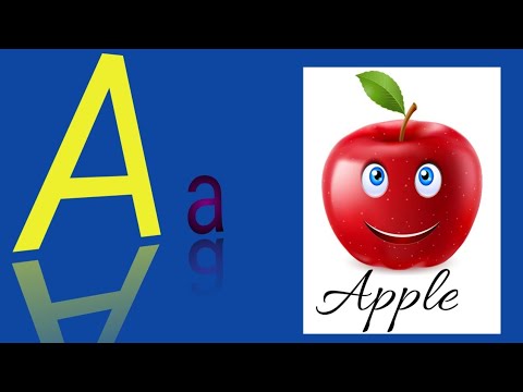 learn alphabet English A for apple learning@kids learning alphabets ...