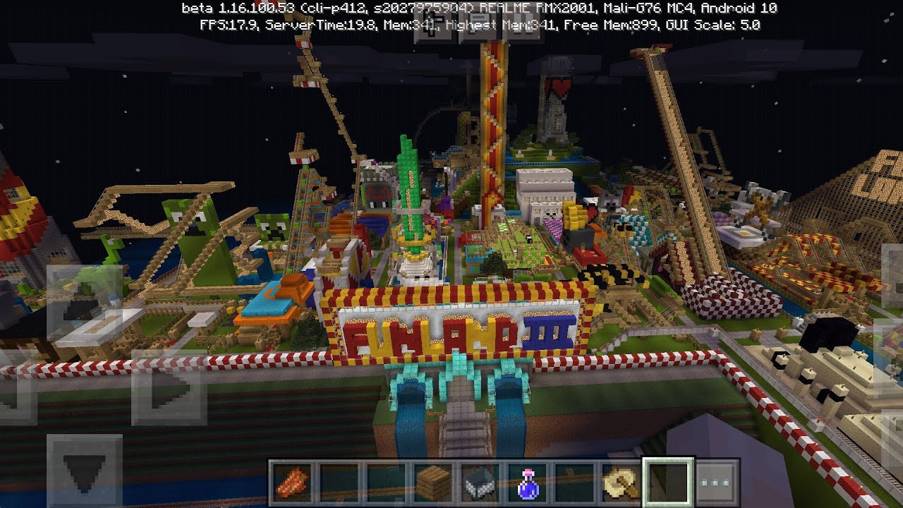 Holiday2 in Minecraft fun land 😗 theme park - YouTube