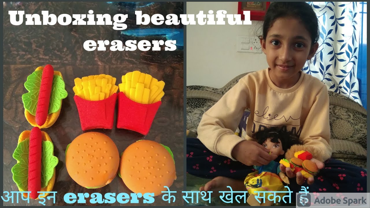 # Unboxing/ beautiful erasers - YouTube