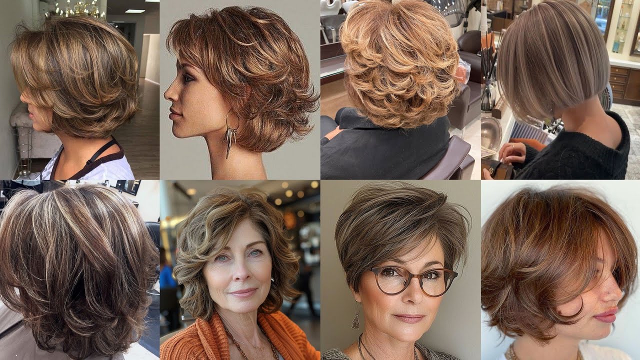 Best TOp 50 + Medium length layered Haircuts|| Bob Pixie Haircut for ...