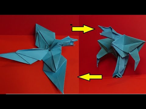 Origami Transformer : Robot - Dragon / how to make a paper transformer ...