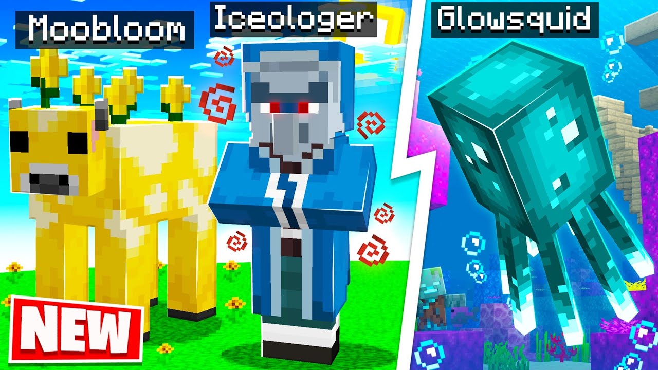 New MINECON LIVE Voting Mobs! (Moobloom, Glowsquid, Iceologer ...