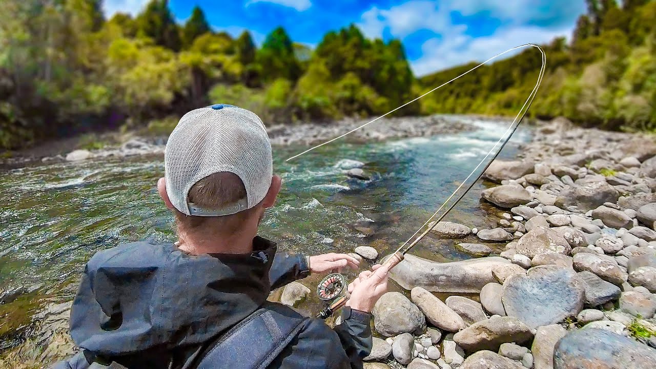 Fly Fishing for Trout in The Best River I've Fished!! - YouTube