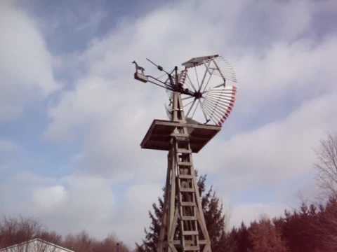 DEMPSTER WOOD VANELESS WINDMILL REGULATING - YouTube