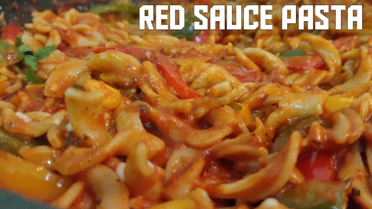 How to make spiral red sauce pasta without onion and garlic |Jain ...