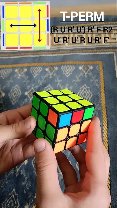 PLL T-perm algorithm/rubik's cube 3 by 3/rubik's cube #shorts # ...