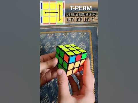 PLL T-perm algorithm/rubik's cube 3 by 3/rubik's cube #shorts #rubikscube #pll - YouTube
