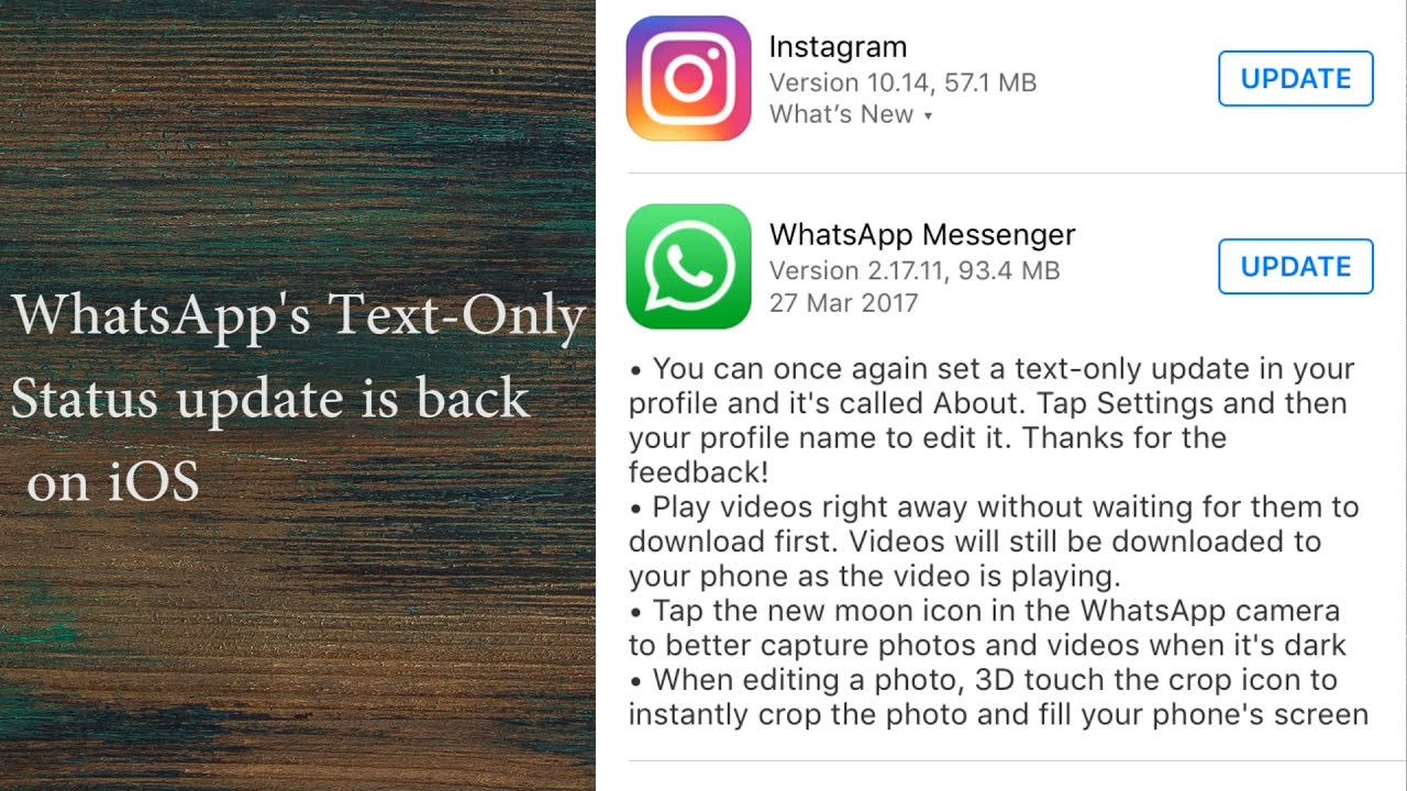 WhatsApp brings back text Status feature: Here’s how to use - YouTube