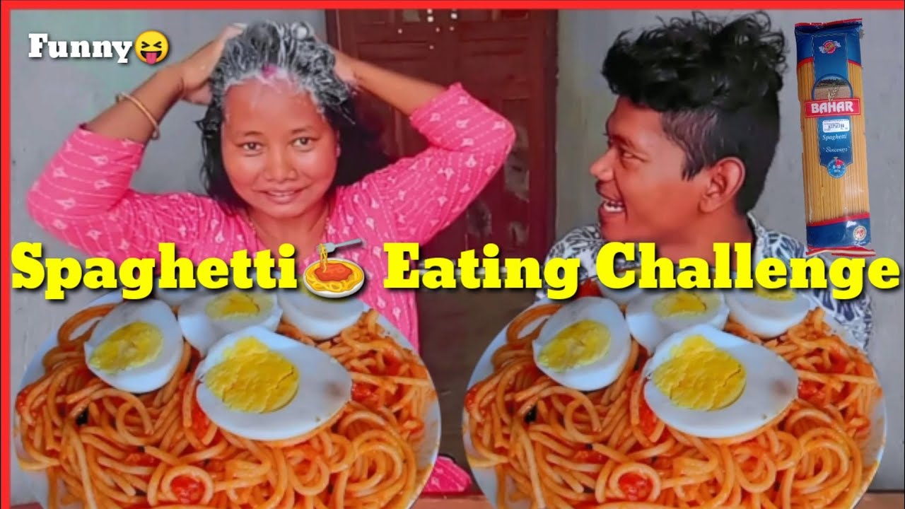 Spaghetti🍝 Eating Challenge || Unique Panisment || Funny video - YouTube