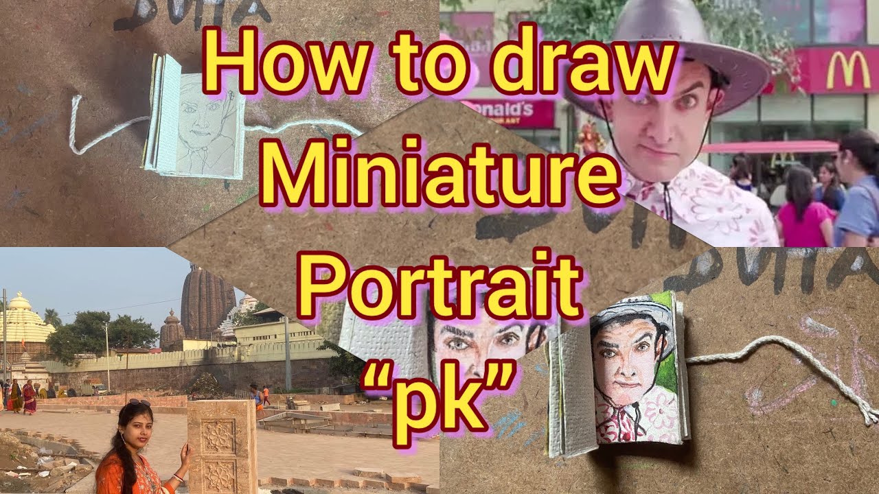 How to draw Miniature portrait for beginners by watercolour - YouTube